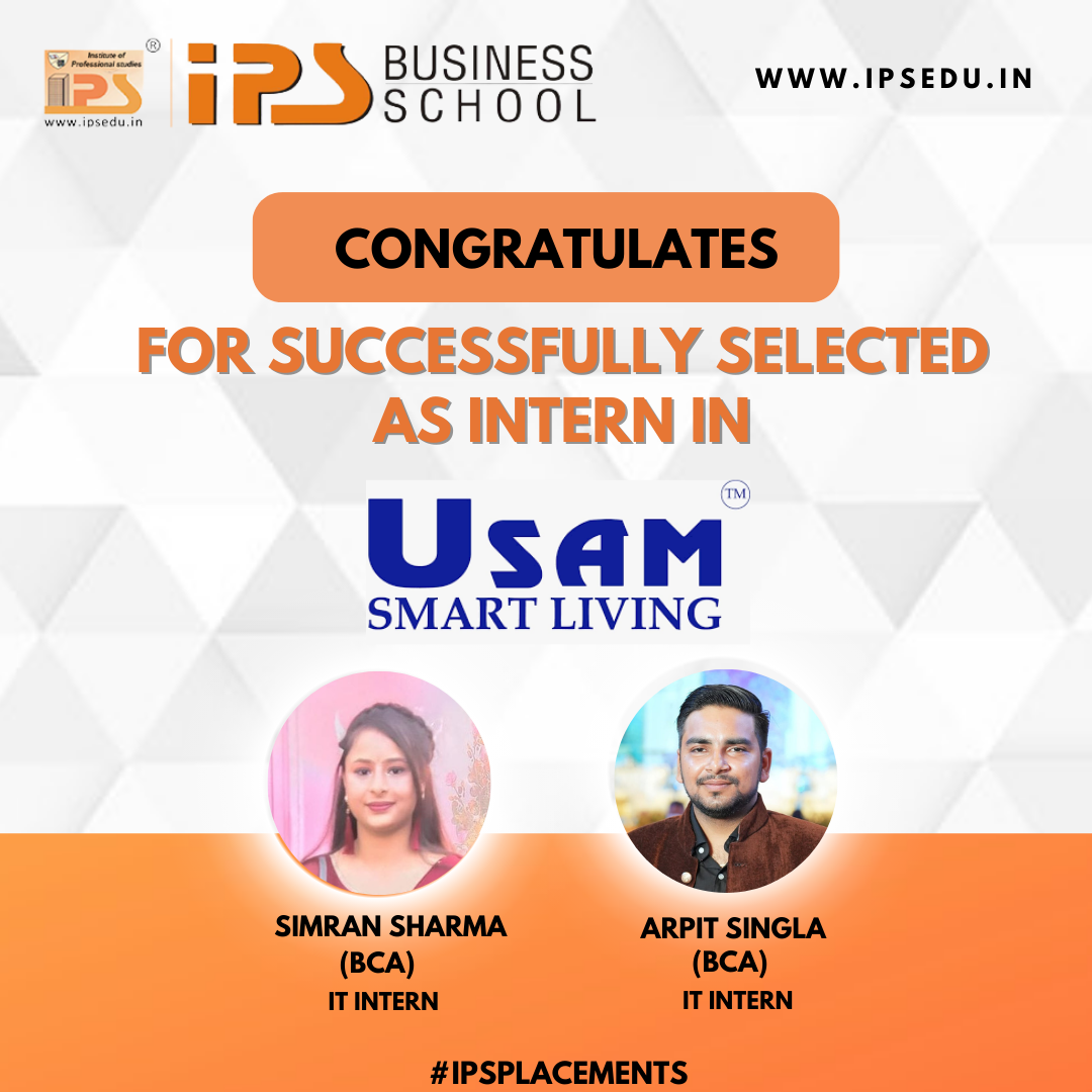 One more remarkable achievement of IPS BUSINESS SCHOOL BCA Students ...